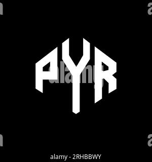PYR letter logo design with polygon shape. PYR polygon and cube shape ...