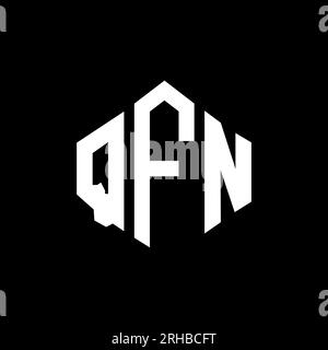 QFN letter logo design with polygon shape. QFN polygon and cube shape ...