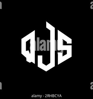QJS letter logo design with polygon shape. QJS polygon and cube shape ...