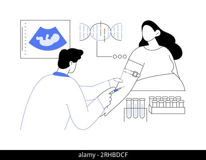 Genetic screening for birth defects abstract concept vector ...