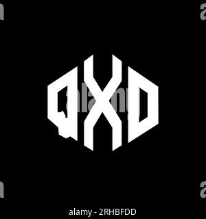 QXO letter logo design with polygon shape. QXO polygon and cube shape ...