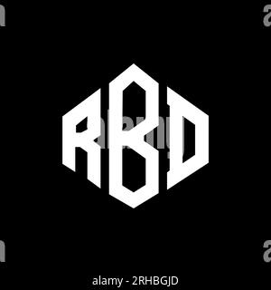 RBD letter logo design with polygon shape. RBD polygon and cube shape ...