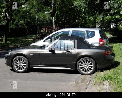 Fiat 124 Spider convertible (cabriolet) sports car, Hungary ...