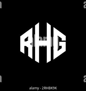 RHG letter logo design with polygon shape. RHG polygon and cube shape ...