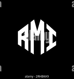 RMI letter logo design with polygon shape. RMI polygon and cube shape ...