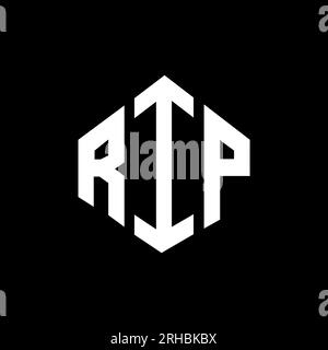 RIP letter logo design with polygon shape. RIP polygon and cube shape ...