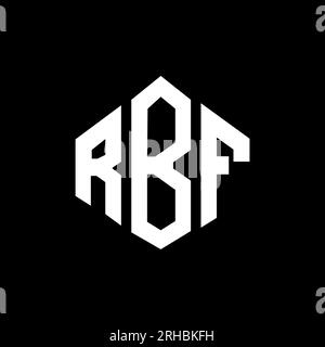 RBF letter logo design with polygon shape. RBF polygon and cube shape logo design. RBF hexagon ...