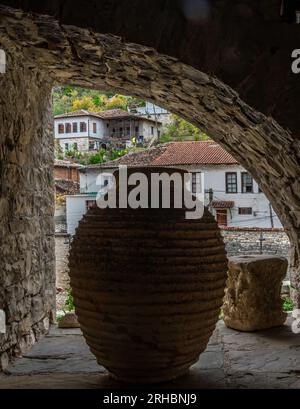Berat, Albania - November 18 2022: interiors and exhibited artefacts in ...