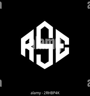 RSE letter logo design with polygon shape. RSE polygon and cube shape ...