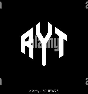 RYT letter logo design with polygon shape. RYT polygon and cube shape ...