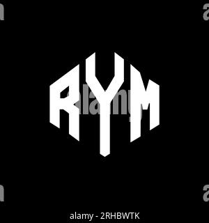 RYM letter logo design with polygon shape. RYM polygon and cube shape logo design. RYM hexagon ...