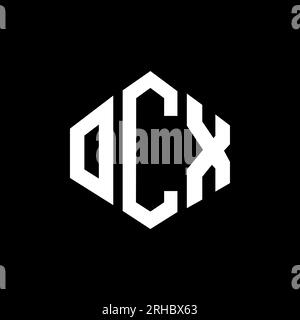 OCX letter logo design with polygon shape. OCX polygon and cube shape ...