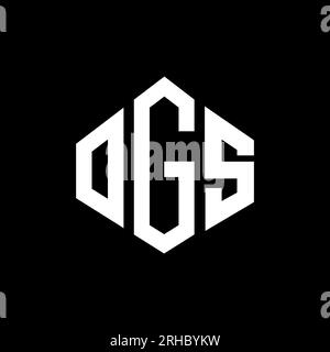 OGS letter logo design with polygon shape. OGS polygon and cube shape ...