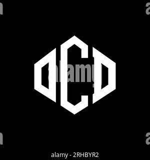 OCD letter logo design with polygon shape. OCD polygon and cube shape ...