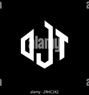 OJT letter logo design with polygon shape. OJT polygon and cube shape ...