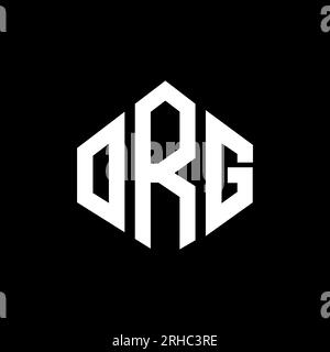ORG letter logo design with polygon shape. ORG polygon and cube shape ...