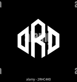 ORD letter logo design with polygon shape. ORD polygon and cube shape ...