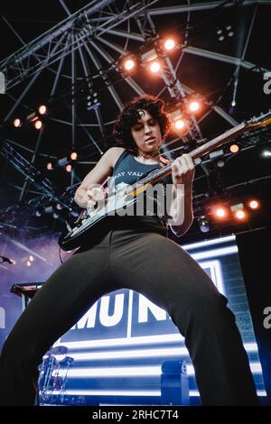Josette Maskin of MUNA performs during the 2023 Bonnaroo Music and Arts ...