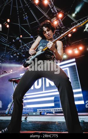 Josette Maskin of MUNA performs during the 2023 Bonnaroo Music and Arts ...
