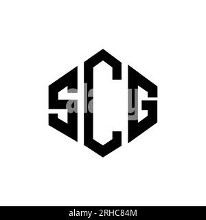 SCG letter logo design with polygon shape. SCG polygon and cube shape ...