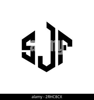 SJF letter logo design with polygon shape. SJF polygon and cube shape ...