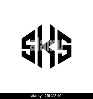 SKS letter logo design with polygon shape. SKS polygon and cube shape ...