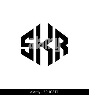 SKR letter logo design with polygon shape. SKR polygon and cube shape ...