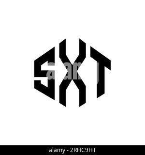 SXT letter logo design with polygon shape. SXT polygon and cube shape ...