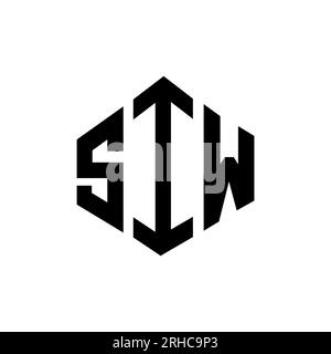 SIW letter logo design with polygon shape. SIW polygon and cube shape ...
