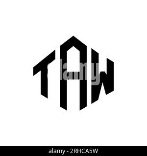 TAW letter logo design with polygon shape. TAW polygon and cube shape ...