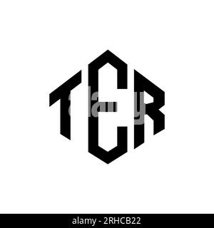 TER letter logo design with polygon shape. TER polygon and cube shape ...