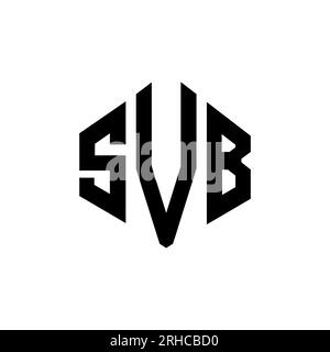 SVB letter logo design with polygon shape. SVB polygon and cube shape ...
