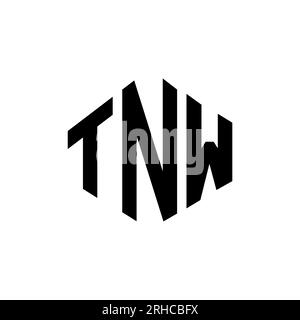TNW letter logo design with polygon shape. TNW polygon and cube shape ...