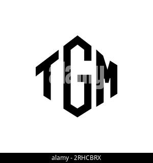 TGM letter logo design with polygon shape. TGM polygon and cube shape ...