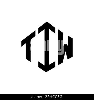 TIW letter logo design with polygon shape. TIW polygon and cube shape ...