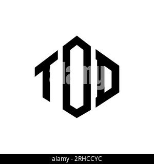 TOD letter logo design with polygon shape. TOD polygon and cube shape ...