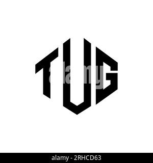 TUG letter logo design with polygon shape. TUG polygon and cube shape ...