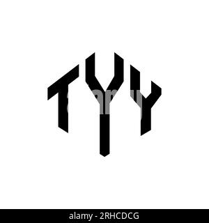 TYY letter logo design with polygon shape. TYY polygon and cube shape ...