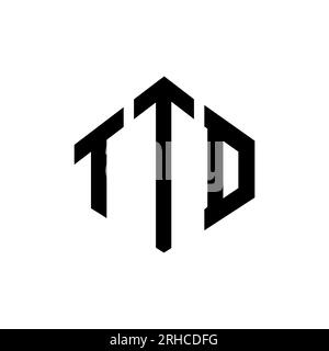 TTD letter logo design with polygon shape. TTD polygon and cube shape ...