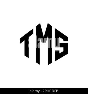 TMS letter logo design with polygon shape. TMS polygon and cube shape ...