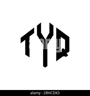 TYQ letter logo design with polygon shape. TYQ polygon and cube shape ...