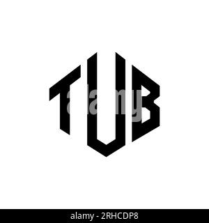 TUB letter logo design with polygon shape. TUB polygon and cube shape ...