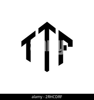 TTF letter logo design with polygon shape. TTF polygon and cube shape ...