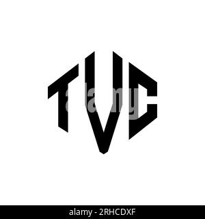 TVC letter logo design with polygon shape. TVC polygon and cube shape ...