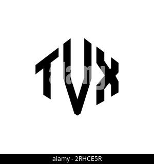 TVX letter logo design with polygon shape. TVX polygon and cube shape ...
