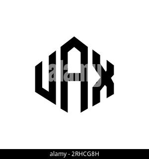 UAX letter logo design with polygon shape. UAX polygon and cube shape ...