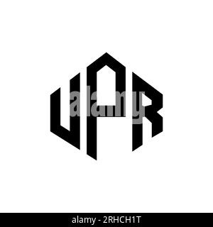 UPR letter logo design with polygon shape. UPR polygon and cube shape ...