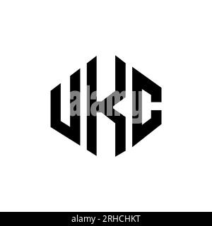 UKC letter logo design with polygon shape. UKC polygon and cube shape ...
