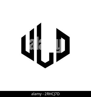 ULO letter logo design with polygon shape. ULO polygon and cube shape ...