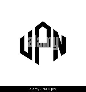 UPN letter logo design with polygon shape. UPN polygon and cube shape ...